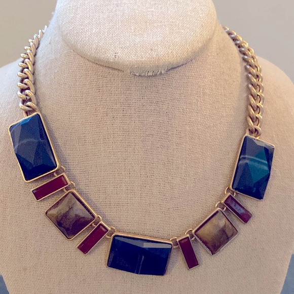 Jewelry | Midcentury Mod Look Faux Faceted Stones Chunky Gold Tone ...